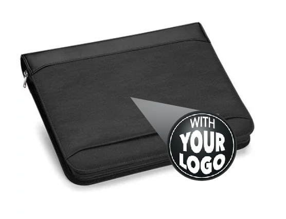 Deluxe Zipper Portfolio Folder With FREE logo! | Professional Uniforms ...